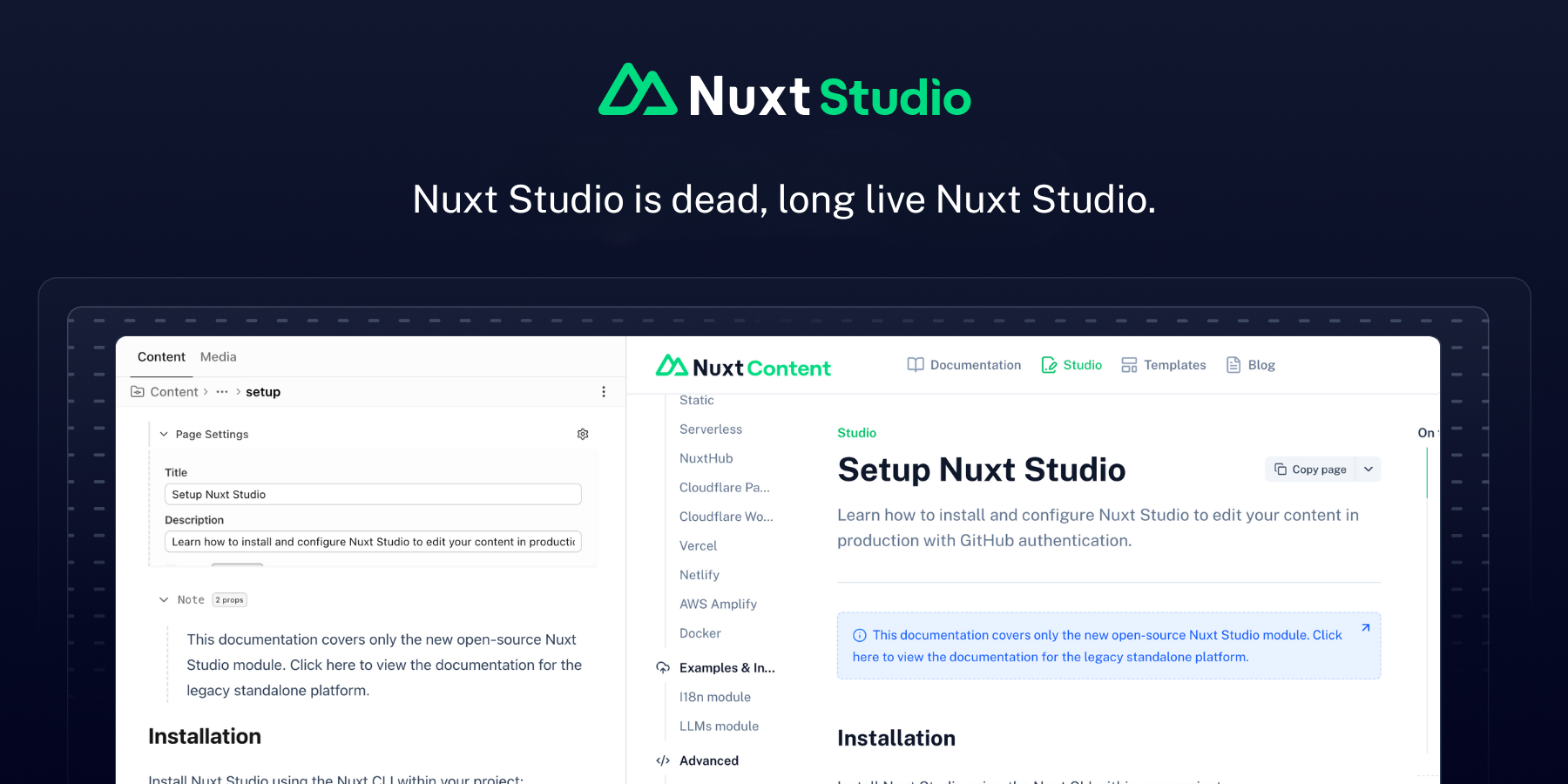 Nuxt Studio is Now Free and Open Source - Nuxt Content